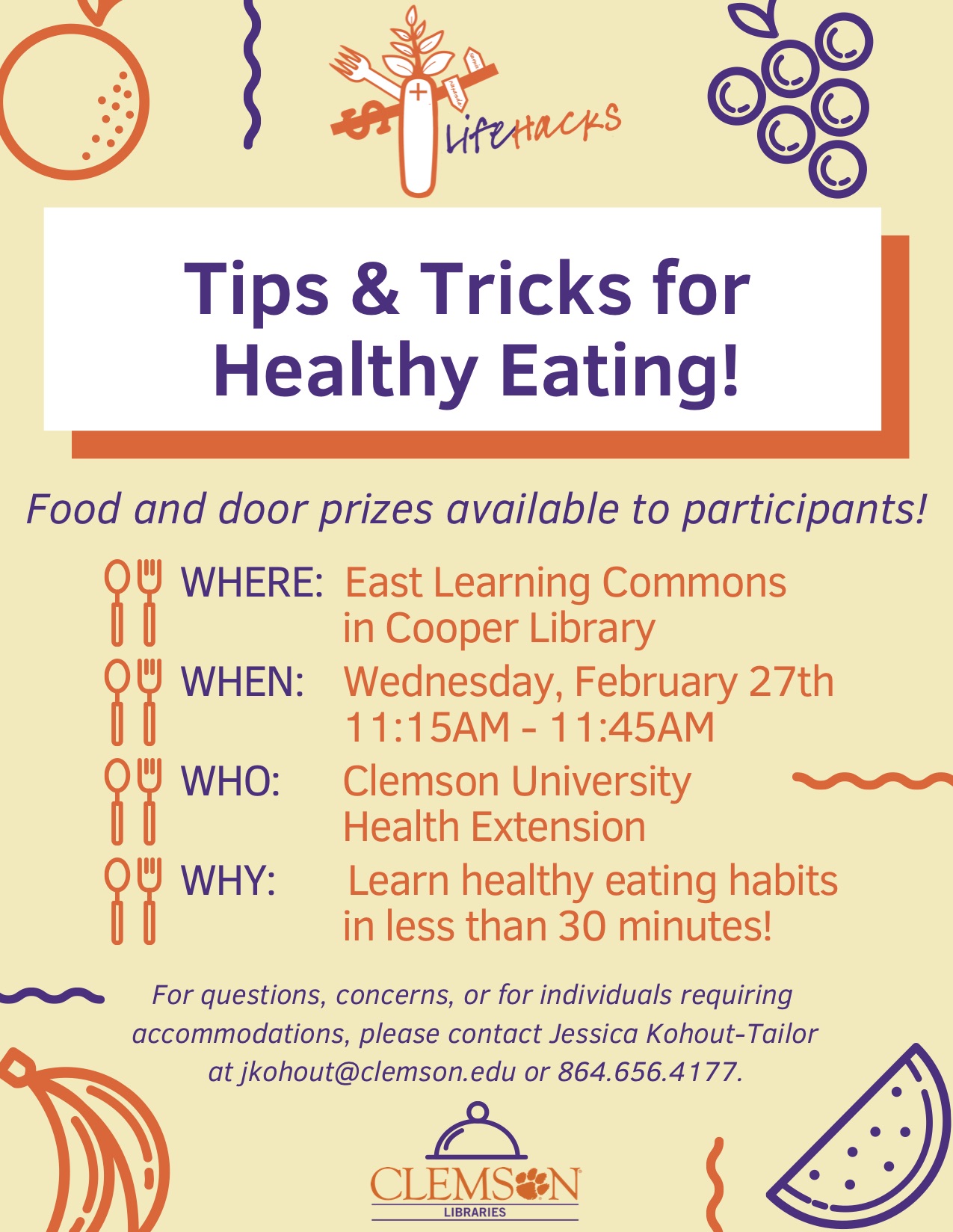 Eating Healthy Hacks Program | Administrative Services